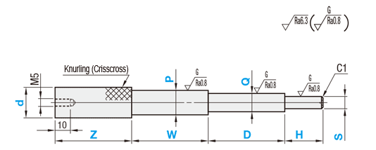 Slot Pins for Inspection Jigs - Round, Stepped, Long | MISUMI | MISUMI
