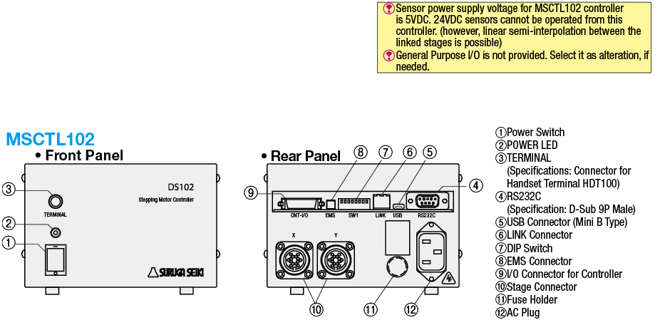 Controller - Motorized Stage Controller, MSCTL | MISUMI | MISUMI