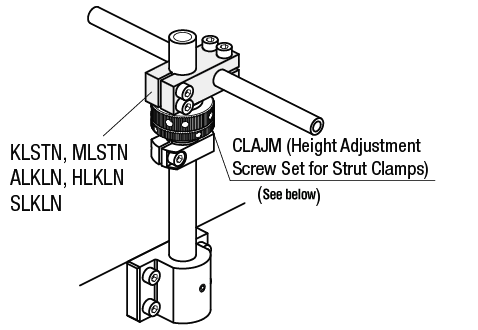 Strut Clamps - Perpendicular Configuration, Different Hole Diameter ...