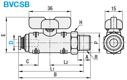 One-Touch Coupling Ball Valves - Straight, Double Handle | MISUMI | MISUMI