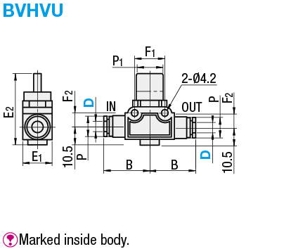 BVHVU10-3 | One-Touch Coupling Shut-Off Valves | MISUMI | MISUMI