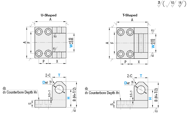 Hinge Bases - L-Shaped, Thick | MISUMI | MISUMI