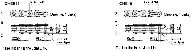 Chains - 11B Series , 15B Series | MISUMI | MISUMI USA
