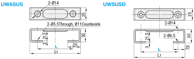 Handles - Round Hole, U-Shaped, Bent Sheet Metal | MISUMI | MISUMI