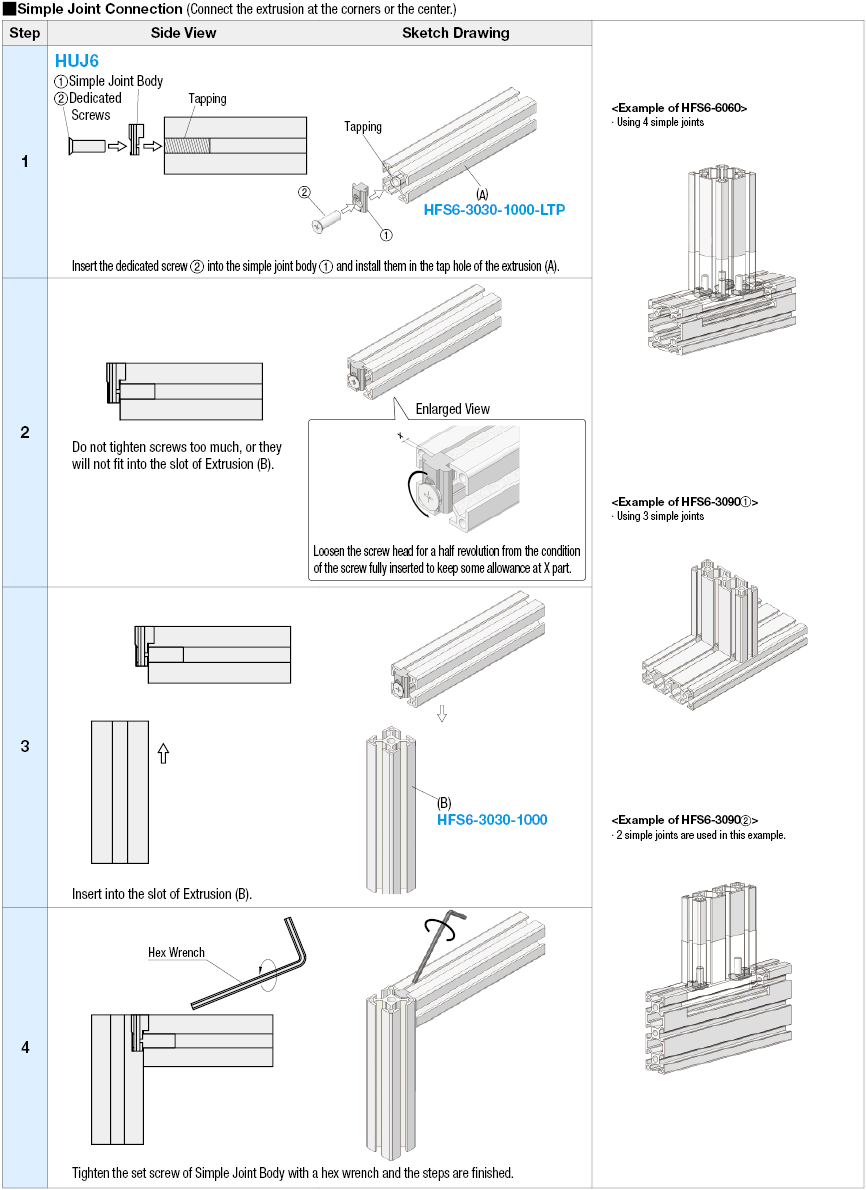 Blind Joint Parts - Simple Joint | MISUMI | MISUMI
