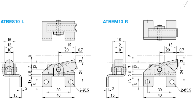 ATBES10-L | Feed Fingers - Economy Model | MISUMI | MISUMI