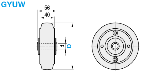 Caster Wheels - with Internal Bearing | MISUMI | MISUMI