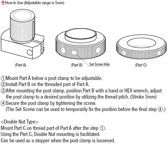 Strut Clamp Accessories - Adjustable Stopper Screws | MISUMI | MISUMI