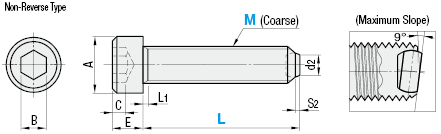 Clamping Bolts - Swivel Tip, Non-Reversible | MISUMI | MISUMI