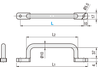 [Clean & Pack] Grip Handles - External, Round Bar | MISUMI | MISUMI