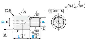 [Clean & Pack] Locating Pin - Small Flat Head, D and P Tolerance ...