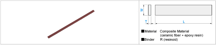 Abrasive Stones - Ceramic Fiber Grinding Stick, Flat Type, 300 Grit ...