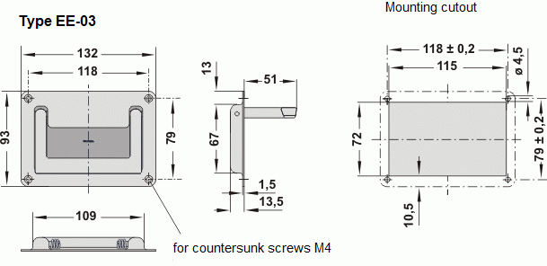 Stainless Steel Installation Handle, EE-03 Series | Rohde | MISUMI
