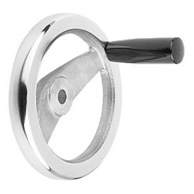 Handwheels - with Fixed Grip, 2-Spoke, Flat Rim, Aluminum, Thermoset PF ...