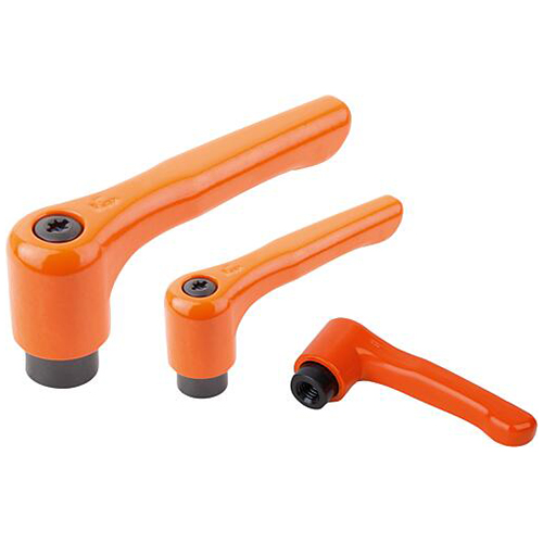 Adjustable Handles - Die-Cast Zinc, Flat, Threaded Insert Black ...