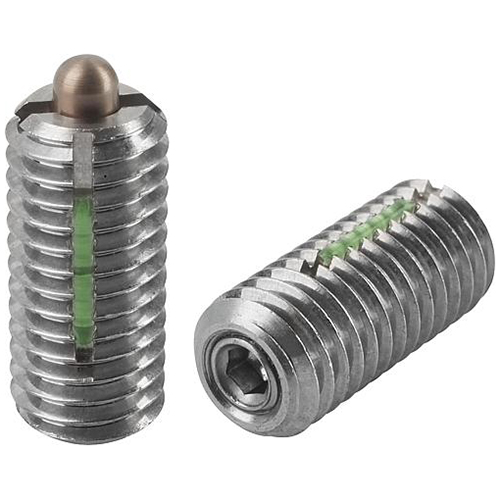 Spring Plungers - with Hex Socket and Thrust Pin, Standard Spring Force ...