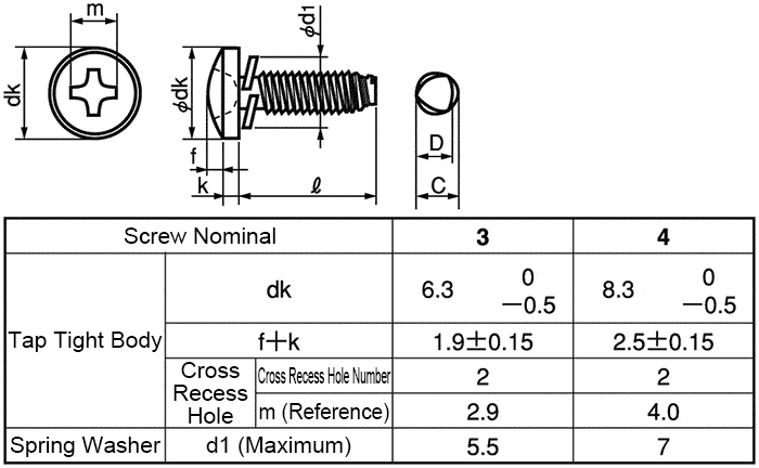 Self Tapping Screws - Bind Head, Phillips Drive, Tap Tight, S Type (SW ...